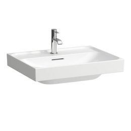 Laufen Meda Waschtisch H8101134001041 60x46cm, unterbauf&auml;hig, mit &Uuml;berlauf, 1 Hahnloch pro Becken, wei&szlig; mit LCC