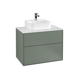 Villeroy & Boch Villeroy und Boch Finion Waschtischunterschrank G08100GM 80x60,3x50,1cm, Emotion, Abdeckplatte white matt, Olive Matt Lacquer