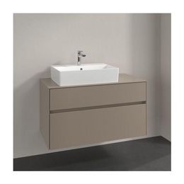 Villeroy & Boch Villeroy und Boch Collaro Waschtischunterschrank C126B0VM 100x54,8x50cm, Waschtisch links, LED-Beleuchtung 7,3 W, taupe