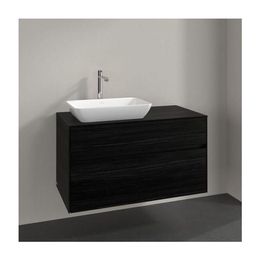 Villeroy & Boch Villeroy und Boch Collaro Waschtischunterschrank C11000AB 100x54,8x50cm, Waschtisch links, black oak