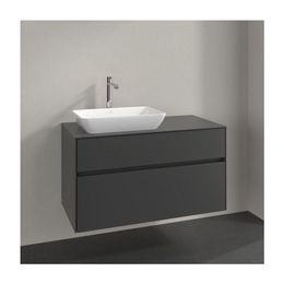 Villeroy & Boch Villeroy und Boch Collaro Waschtischunterschrank C110B0VR 100x54,8x50cm, Waschtisch links, LED-Beleuchtung 7,3 W, graphite