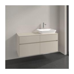 Villeroy & Boch Villeroy und Boch Collaro Waschtischunterschrank C114B0VN 120x54,8x50cm, Waschtisch rechts, LED-Beleuchtung 8,8 W, cashmere grey