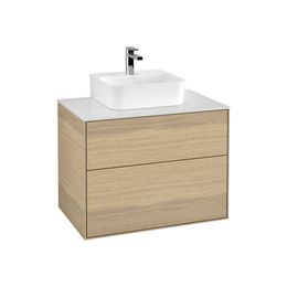 Villeroy & Boch Villeroy und Boch Finion Waschtischunterschrank G08100PC 80x60,3x50,1cm, Emotion, Abdeckplatte white matt, Oak Veneer
