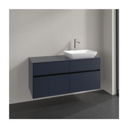 Villeroy & Boch Villeroy und Boch Collaro Waschtischunterschrank C114B0VQ 120x54,8x50cm, Waschtisch rechts, LED-Beleuchtung 8,8 W, marine blue