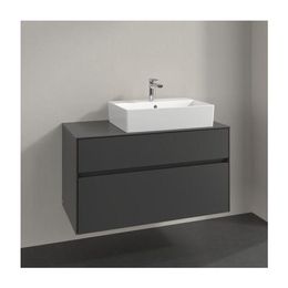 Villeroy & Boch Villeroy und Boch Collaro Waschtischunterschrank C12700VR 100x54,8x50cm, Waschtisch rechts, graphite