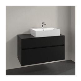 Villeroy & Boch Villeroy und Boch Collaro Waschtischunterschrank C12700VL 100x54,8x50cm, Waschtisch rechts, volcano black