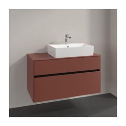 Villeroy & Boch Villeroy und Boch Collaro Waschtischunterschrank C12700AH 100x54,8x50cm, Waschtisch rechts, wine red
