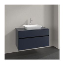 Villeroy & Boch Villeroy und Boch Collaro Waschtischunterschrank C109B0VQ 100x54,8x50cm, Waschtisch mittig, LED-Beleuchtung 7,3 W, marine blue
