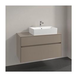 Villeroy & Boch Villeroy und Boch Collaro Waschtischunterschrank C12700VM 100x54,8x50cm, Waschtisch rechts, taupe