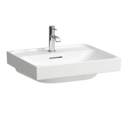 Laufen Meda Waschtisch H8101124001041 55x46cm, unterbauf&auml;hig, mit &Uuml;berlauf, 1 Hahnloch pro Becken, wei&szlig; mit LCC