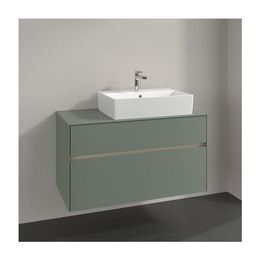 Villeroy & Boch Villeroy und Boch Collaro Waschtischunterschrank C12700AF 100x54,8x50cm, Waschtisch rechts, soft green