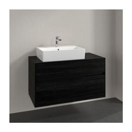 Villeroy & Boch Villeroy und Boch Collaro Waschtischunterschrank C126B0AB 100x54,8x50cm, Waschtisch links, LED-Beleuchtung 7,3 W, black oak
