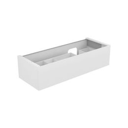 KEUCO Edition 11 Waschtischunterschrank 31266210100 140 x 35 x 53,5 cm, mit LED-Beleuchtung, Lack Hochglanz Wei&szlig;
