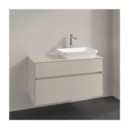 Villeroy & Boch Villeroy und Boch Collaro Waschtischunterschrank C111B0VN 100x54,8x50cm, Waschtisch rechts, LED-Beleuchtung 7,3 W, cashmere grey