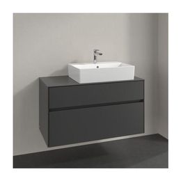 Villeroy & Boch Villeroy und Boch Collaro Waschtischunterschrank C127B0VR 100x54,8x50cm, Waschtisch rechts, LED-Beleuchtung 7,3 W, graphite