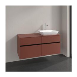 Villeroy & Boch Villeroy und Boch Collaro Waschtischunterschrank C114B0AH 120x54,8x50cm, Waschtisch rechts, LED-Beleuchtung 8,8 W, wine red