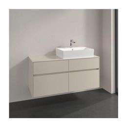 Villeroy & Boch Villeroy und Boch Collaro Waschtischunterschrank C130B0VN 120x54,8x50cm, Waschtisch rechts, LED-Beleuchtung 8,8 W, cashmere grey