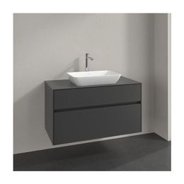 Villeroy & Boch Villeroy und Boch Collaro Waschtischunterschrank C109B0VR 100x54,8x50cm, Waschtisch mittig, LED-Beleuchtung 7,3 W, graphite