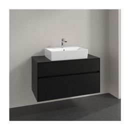 Villeroy & Boch Villeroy und Boch Collaro Waschtischunterschrank C125B0VL 100x54,8x50cm, Waschtisch mittig, LED-Beleuchtung 7,3 W, volcano black