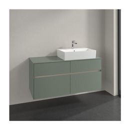 Villeroy & Boch Villeroy und Boch Collaro Waschtischunterschrank C130B0AF 120x54,8x50cm, Waschtisch rechts, LED-Beleuchtung 8,8 W, soft green