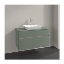 Villeroy & Boch Villeroy und Boch Collaro Waschtischunterschrank C10900AF 100x54,8x50cm, Waschtisch mittig, soft green