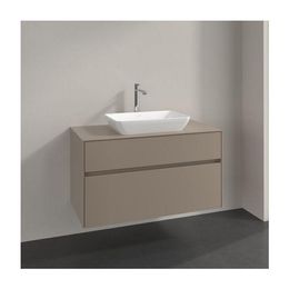 Villeroy & Boch Villeroy und Boch Collaro Waschtischunterschrank C109B0VM 100x54,8x50cm, Waschtisch mittig, LED-Beleuchtung 7,3 W, taupe