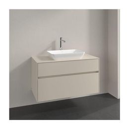 Villeroy & Boch Villeroy und Boch Collaro Waschtischunterschrank C109B0VN 100x54,8x50cm, Waschtisch mittig, LED-Beleuchtung 7,3 W, cashmere grey