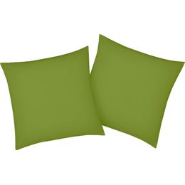 Kissenbezug bellana, B:40cm L:40cm, gr&uuml;n, Baumwolle, Obermaterial: 100% Baumwolle, Kissenbez&uuml;ge, "Mako-Jersey-Exclusiv", aus reiner Baumwolle