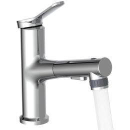 EISL&reg; Waschtischarmatur EISL, silber, Messing, Armaturen, "VARIABILE", herausziehbare Brause, mit Munddusche, Mischbatterie, Chrom