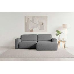 Schlafsofa Home Affaire, B:250cm H:82cm T:143cmgrau, 94% Polyester, 6% Nylon, Sofas, "Noord Schlafecksofa, Breite 250 cm", Cord, Struktur, Webstoff,