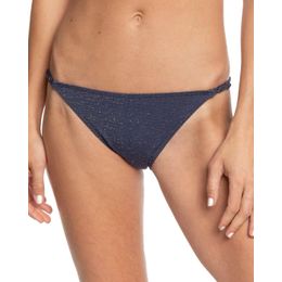 Roxy Damen Bikini-Hose "Gorgeous Sea", blau, Gr. XL, 85% Nylon, 10% Elasthan, 5% Metallfaden, Badehosen