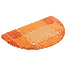 Badematte OTTO HOME, H:20mm, orange, Polyester, Badematten, "Pia, Badvorleger, Badezimmer Teppich", Badteppich, karierte Badematten, rechteckig, rund
