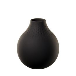 Villeroy & Boch VILLEROY & BOCH Dekovase "Vase Perle Manufacture Collier 12 cm", schwarz, Vasen