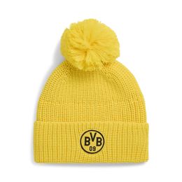 Puma Jungen Beanie "Borussia Dortmund Essentials Beanie Jugendliche", gelb, Obermaterial: 100% Polyester; Unteres Futter: 100% Polyester, M&uuml;tzen