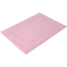G&ouml;zze Badematte G&Ouml;ZZE, H:7mm, rosa, Baumwolle (Bio-Baumwolle), Badematten, "BIO Frottier", Badvorleger, Frottier-Qualit&auml;t, mit Bord&uuml;re