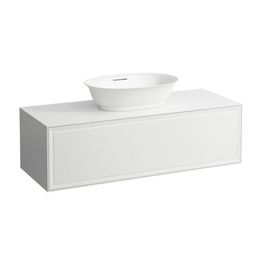 Laufen The new classic Schubladenelement/Sideboard H4060210856311 117,5x34,5x45,5cm, 1 Schublade, Waschtisch Ausschnitt mittig, Wei&szlig; gl&auml;nzend
