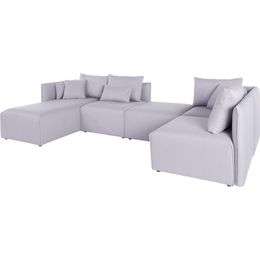 Wohnlandschaft OTTO HOME, B:340cm H:74cm T:172cm, grau, Struktur fein (100% Polyester);Struktur (100% Polypropylene);Webstoff (100%