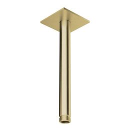 Herzbach Design iX PVD Deckenarm 21.964820.2.41 Brass Steel, f&uuml;r Regenbrause, 200mm, mit Rosette 70x70mm