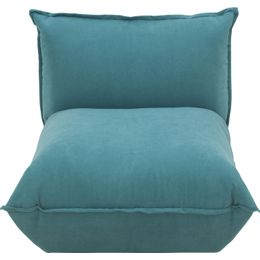 Sessel DOMO collection, B:78cm H:73cm T:100cm, blau, 92% Polyester, 8% Nylon, Wohnzimmer, Sessel, "Nantes Loungesessel, Wohlf&uuml;hlsessel", hochwertig