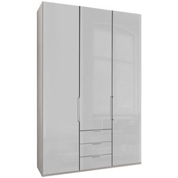 Dreht&uuml;renschrank Wiemann, B:148,5cm H:236cm T:58cm, wei&szlig;, Floatglas, Holzwerkstoff, Schr&auml;nke, "Monaco", mit Glasfront sowie hochwertigen Beschl&auml;gen