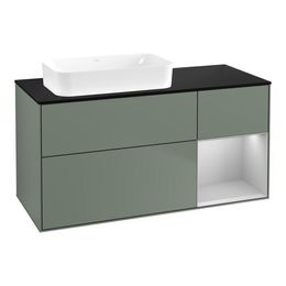 Villeroy & Boch Villeroy und Boch Finion Waschtischunterschrank G692GJGM 120x60,3x50,1cm, Regal rechts Light grey matt, Olive Matt Lacquer