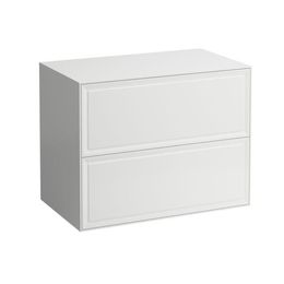 Laufen The new classic Schubladenelement/Sideboard H4060160856311 77,5x60x45,5cm, 2 Schubladen, Sideboard ohne Ausschnitt, Wei&szlig; gl&auml;nzend