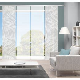 Schiebegardine Vision, B:60cm H:260cm, grau, Polyester, Wohnzimmer, Gardinen, "PACEY", SET,SCHIEBEVORHANG,BAMBUS,DIGITALDRUCK