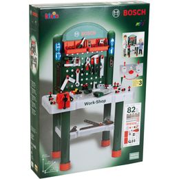 klein Kinder Spielwerkbank "Bosch Workshop", gr&uuml;n, Kunststoff, B:68cm H:102cm T:39cm, Rollenspielzeug, Made in Germany