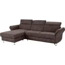 Sit & More Ecksofa SIT & MORE, B:259cm H:97cm T:172cm, braun, Flachgewebe (90% Polyester, 10% Polyamid);Luxus-Microfaser (100% Polyester);Struktur (100%