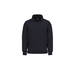Fynch-Hatton Herren Troyer, blau, Gr. XL, unifarben, Strick, Obermaterial: 100% Baumwolle, Pullover, mit Logostickerei