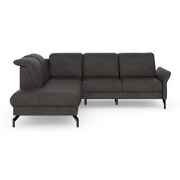 Sit & More Ecksofa SIT & MORE, B:250cm H:84cm T:207cm, grau, Wohnzimmer, Sofas, "Fashion L-Form", wahlweise mit Kopfteilverstellung und Vorziehsitz, motorisch