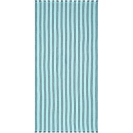 Strandtuch Egeria, B:80cm L:180cm, blau, gewebte Ware, Obermaterial: 65% Baumwolle, 20% Polyester, 15% Viskose, Handtücher, "Pestemal", 80x180 cm,