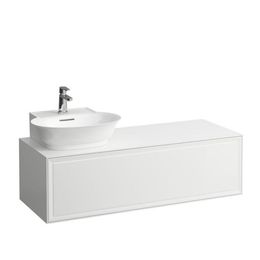 Laufen The new classic Schubladenelement/Sideboard H4060850856281 117,5x34,5x45,5cm, 1 Schublade, Handwaschbecken Ausschnitt links, geschw&auml;rzte Eiche