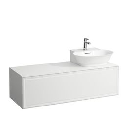 Laufen The new classic Schubladenelement/Sideboard H4060860856281 117,5x34,5x45,5cm, 1 Schublade, Handwaschbecken Ausschnitt rechts, geschw&auml;rzte Eiche